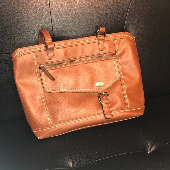 boc | Bags | Boc Born Concept Bag Brown Faux Leather Purse | Poshmark